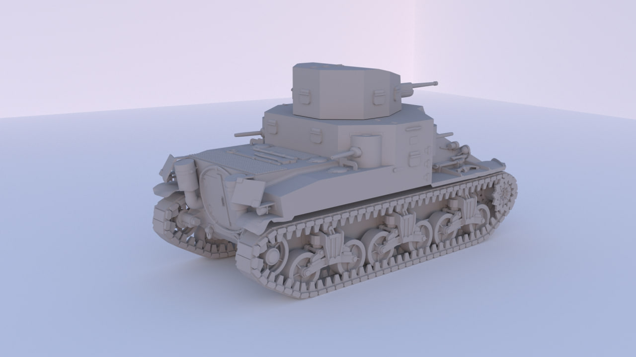 M2 Medium Tank M2M19 37mm M5 — scalemodels72
